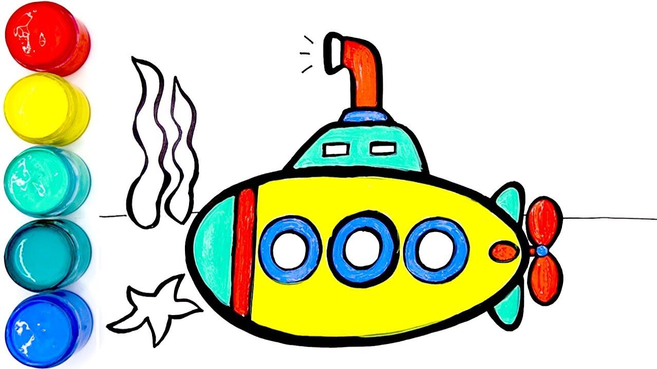 教你潜水艇的画法，简单又漂亮！